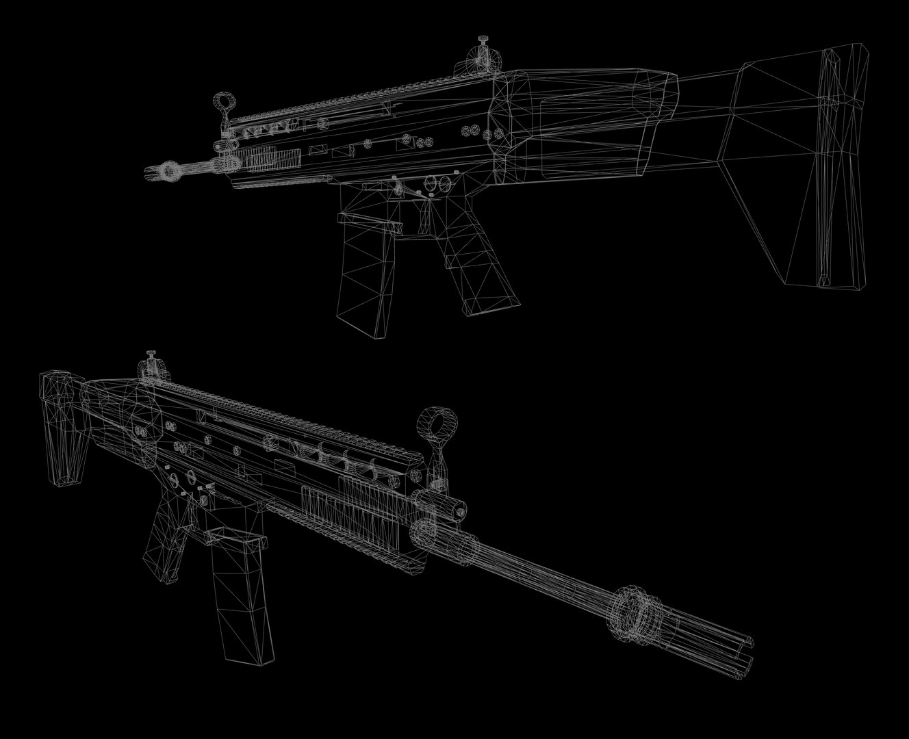 3D Model Scar Rifle - TurboSquid 1608636
