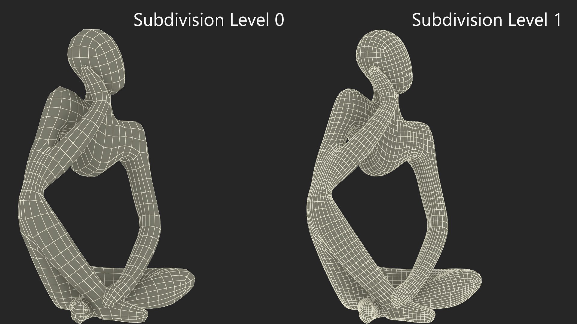 3D Abstract Human Figure Black Model - TurboSquid 2210665