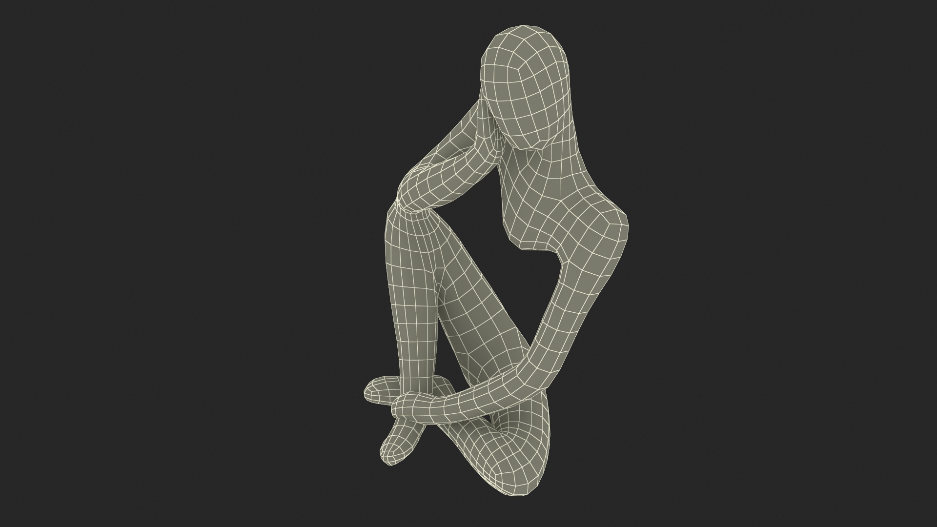 3D Abstract Human Figure Black Model - TurboSquid 2210665