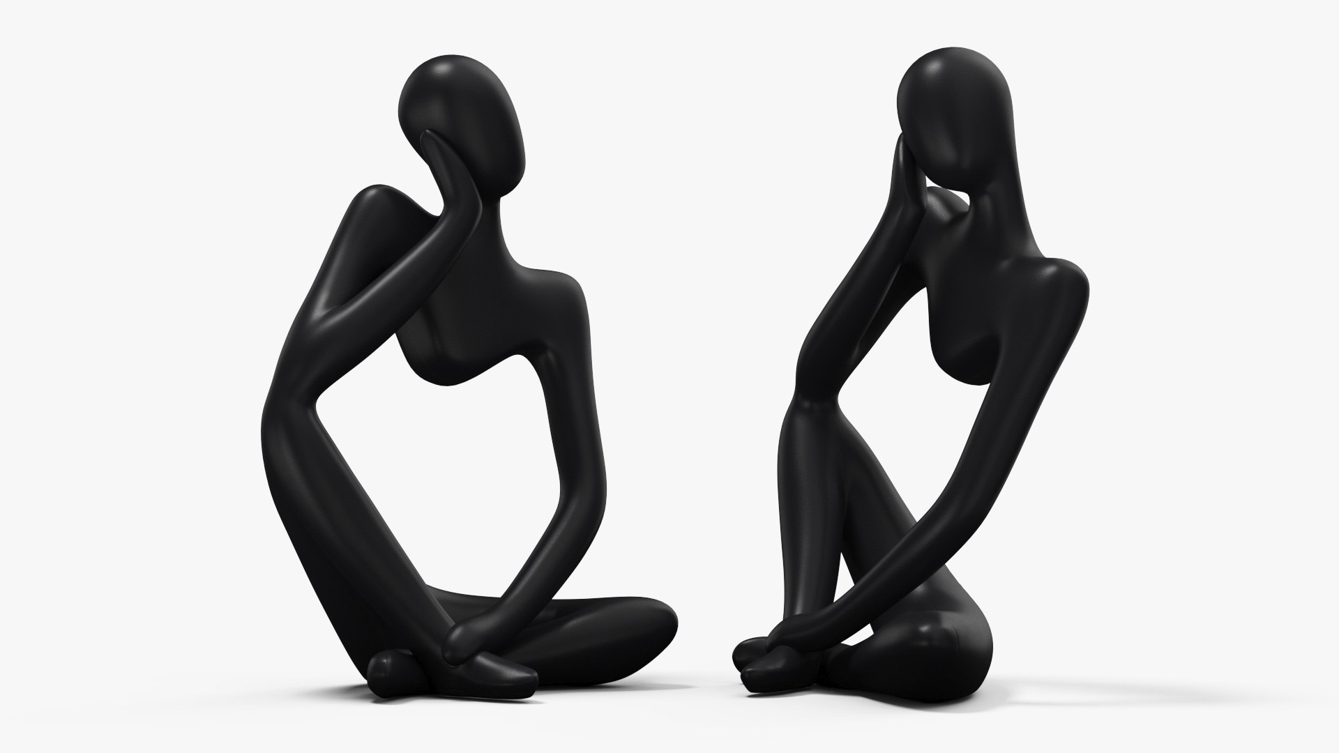 3D Abstract Human Figure Black Model - TurboSquid 2210665