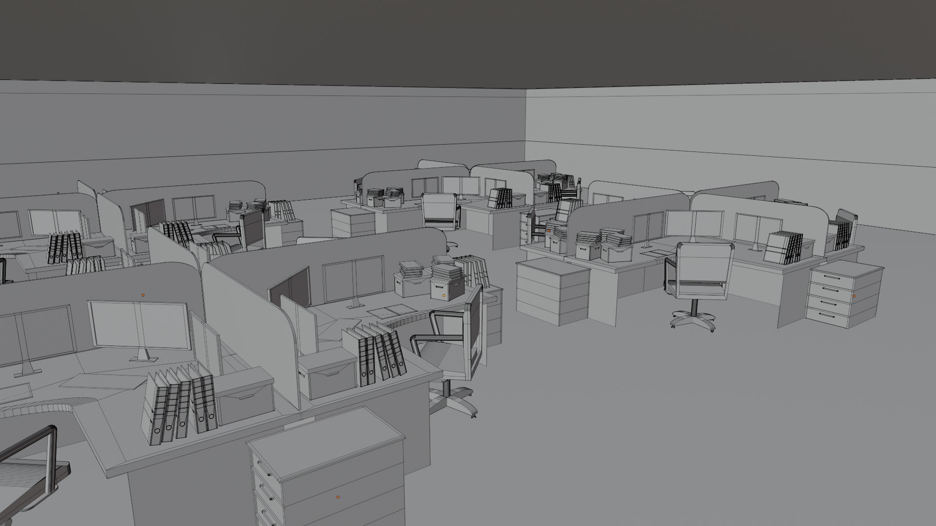 3D Office Space Interior Model - TurboSquid 1924066