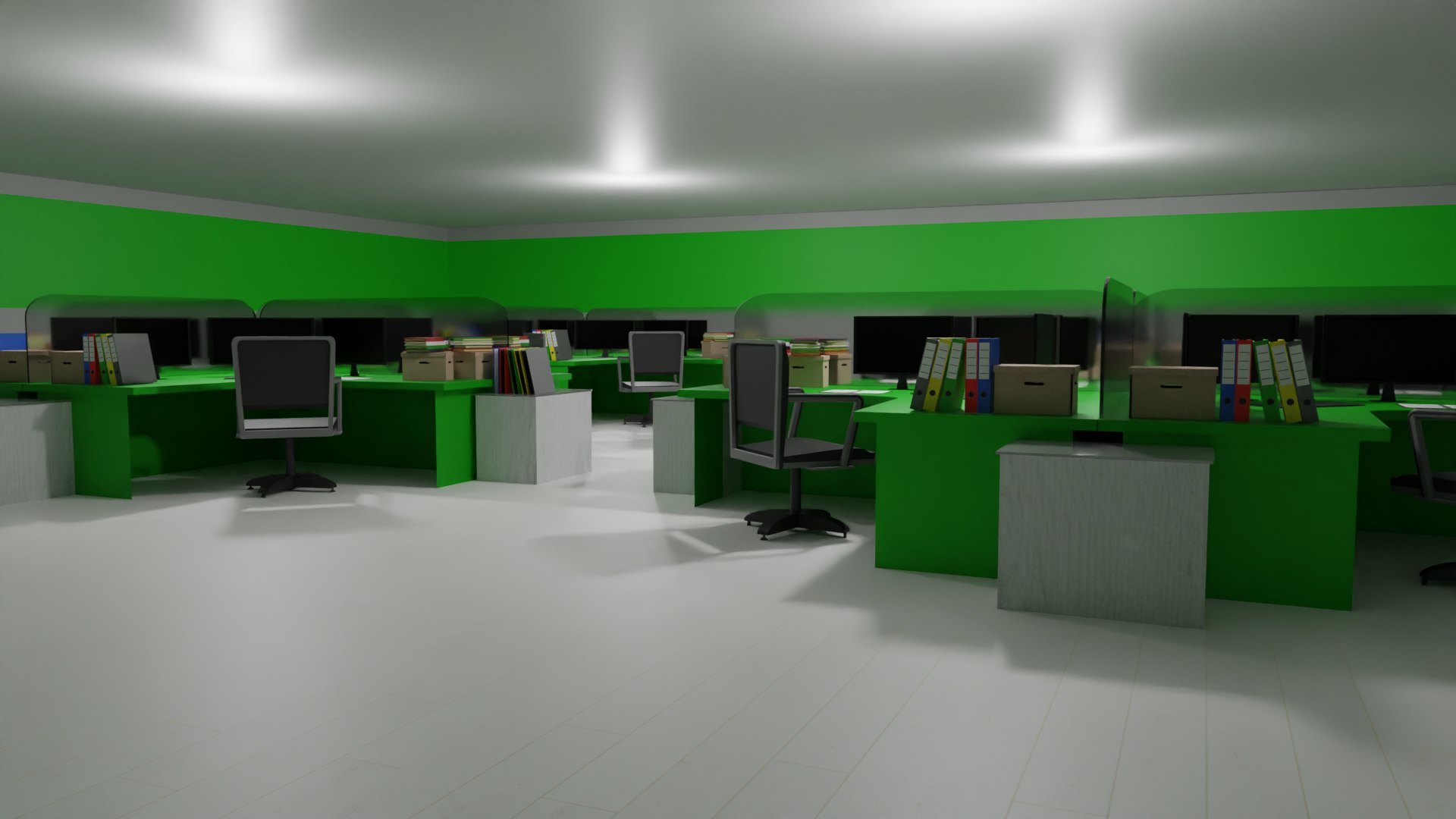 3D Office Space Interior Model - TurboSquid 1924066