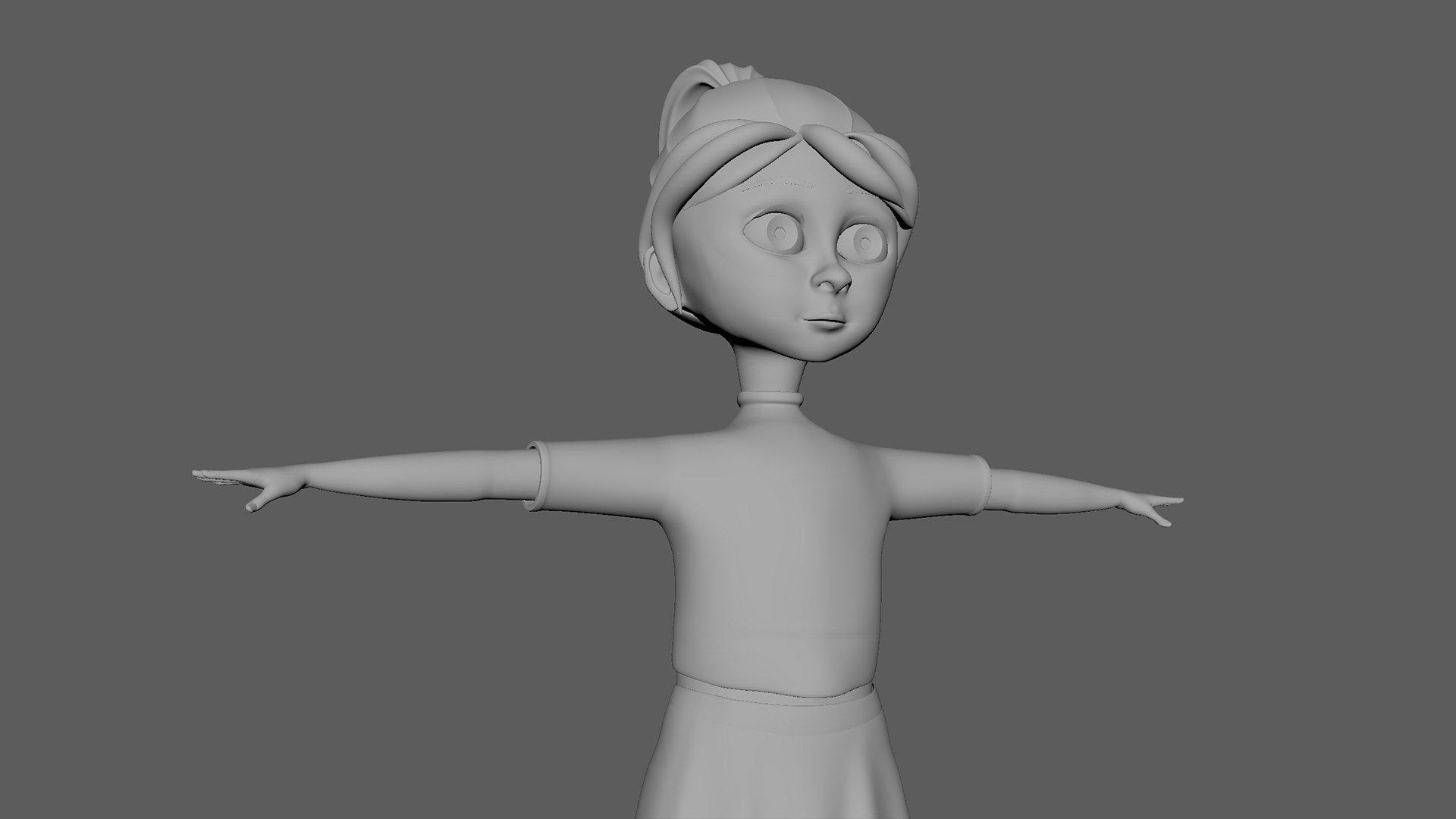 3D Cartoon Kid Character BELLA With Rig Model - TurboSquid 2274169