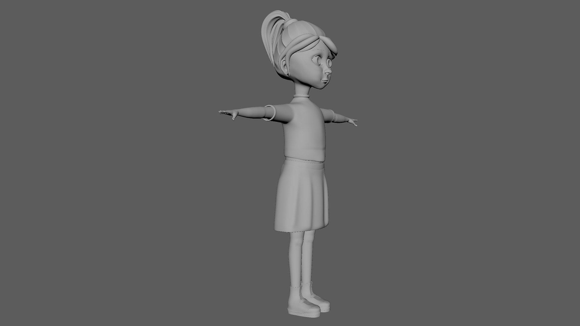 3D Cartoon Kid Character BELLA With Rig Model - TurboSquid 2274169