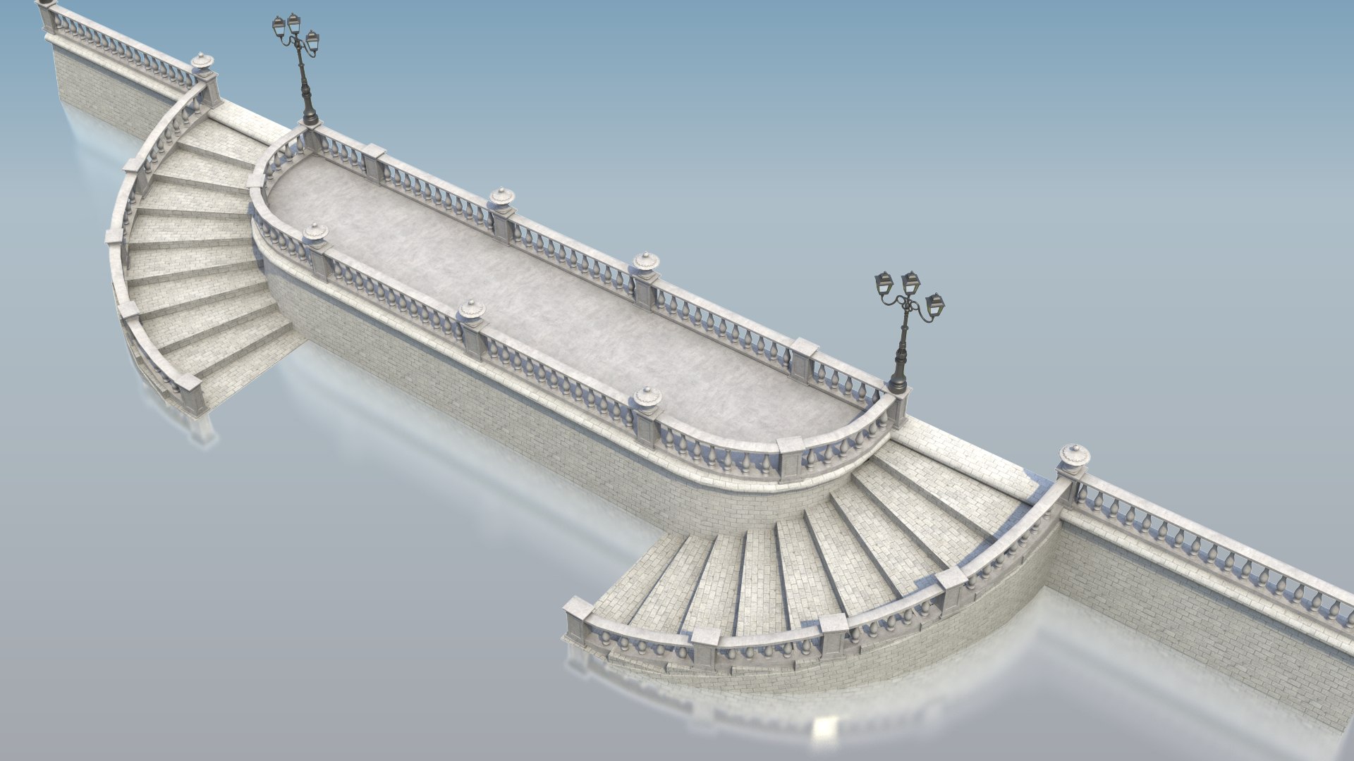 Embankment Promenade collection 3D model - TurboSquid 1965400