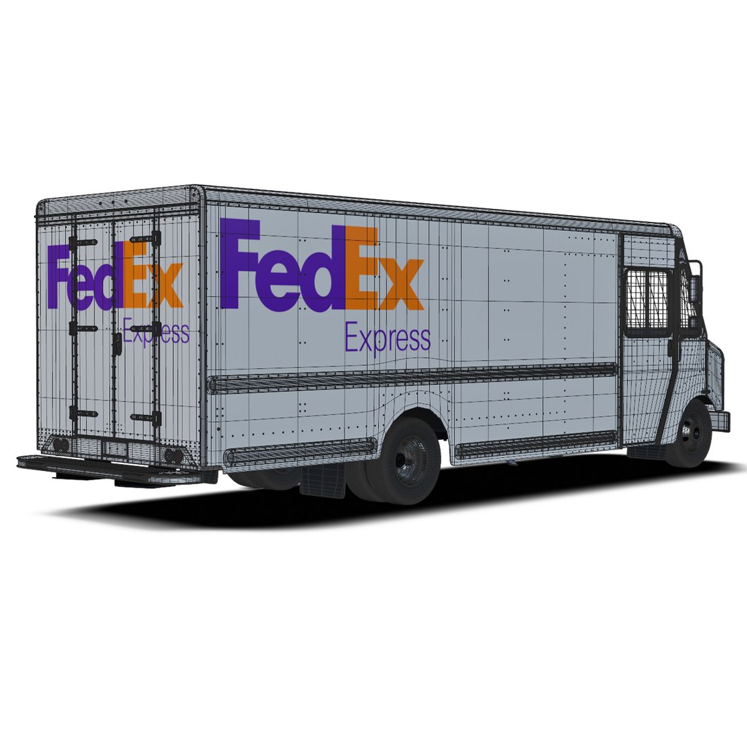 Fedex express delivery step van 3D model - TurboSquid 1410349