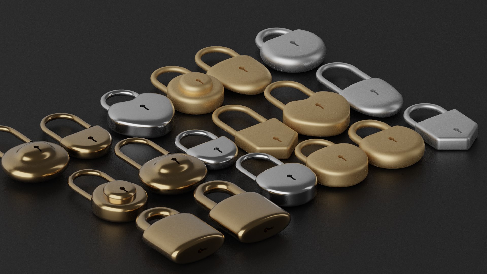 Free 3D Padlock Collection model - TurboSquid 1742975