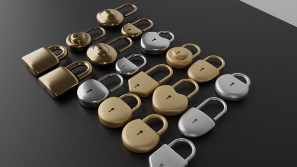 Free 3D Padlock Collection model - TurboSquid 1742975