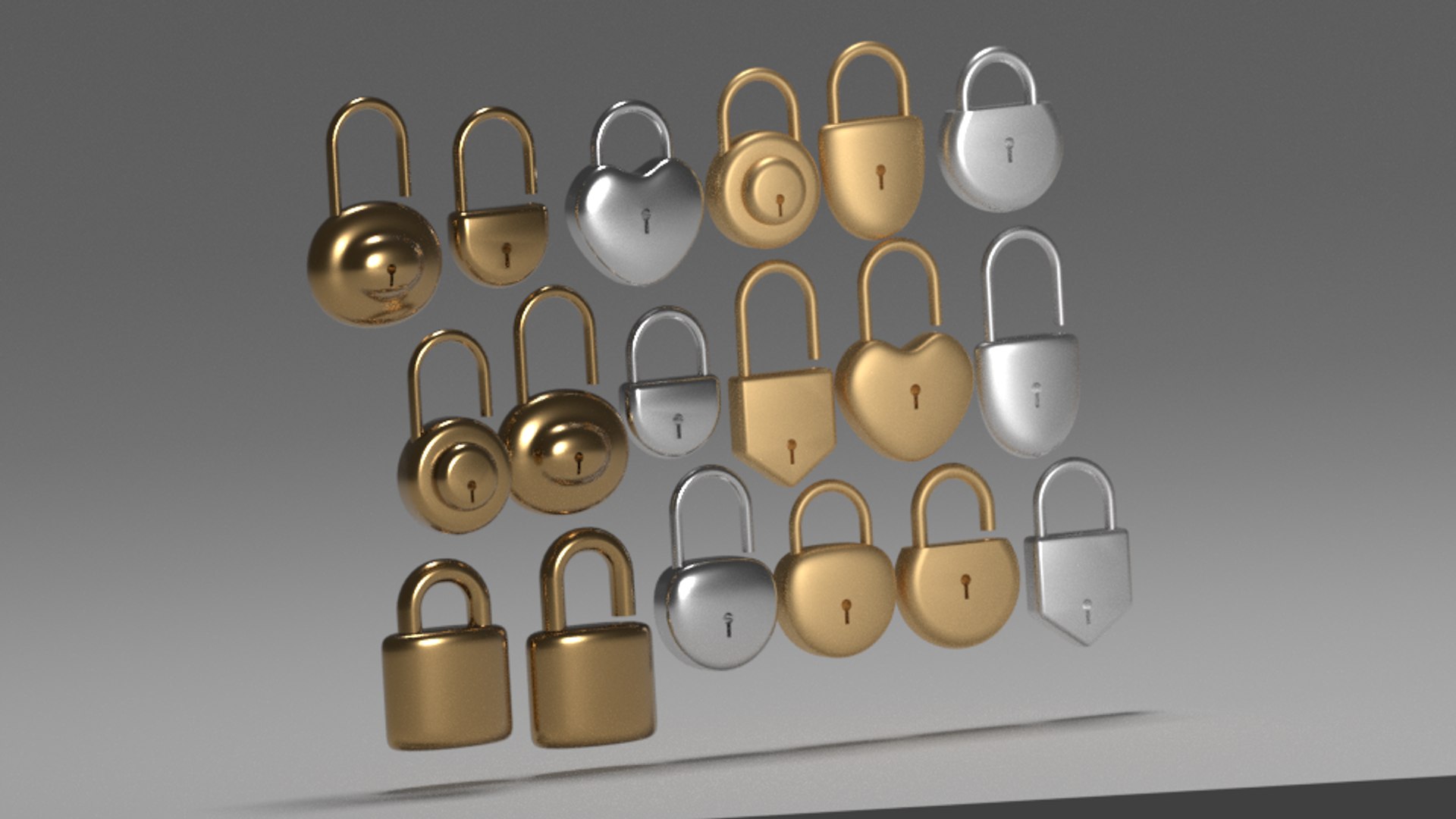 Free 3D Padlock Collection model - TurboSquid 1742975