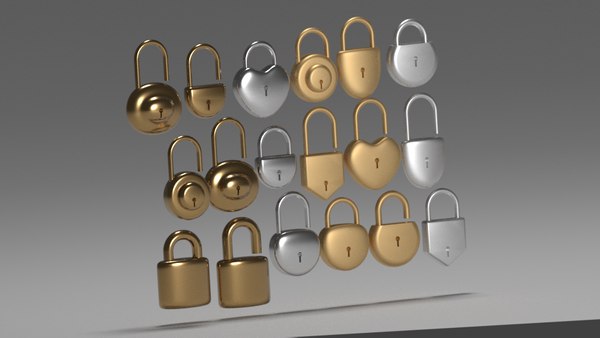 Free 3D Padlock Collection model - TurboSquid 1742975