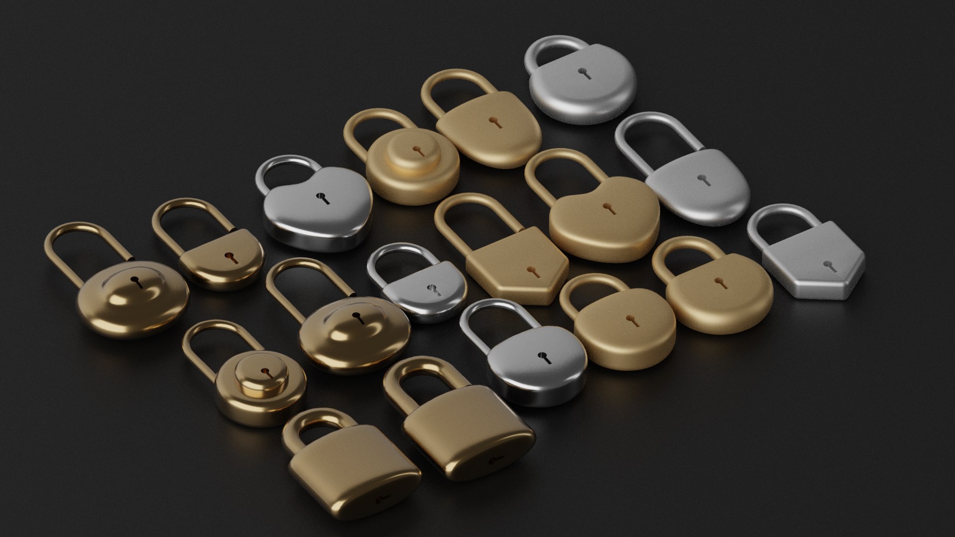 Free 3D Padlock Collection model - TurboSquid 1742975