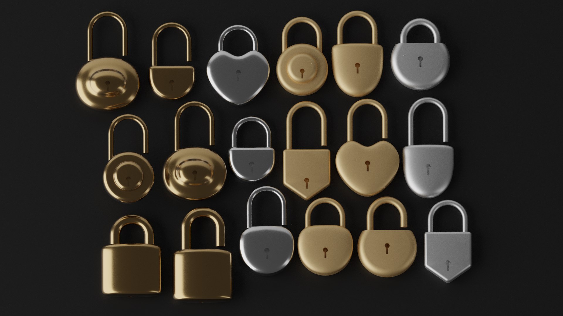 Free 3D Padlock Collection model - TurboSquid 1742975