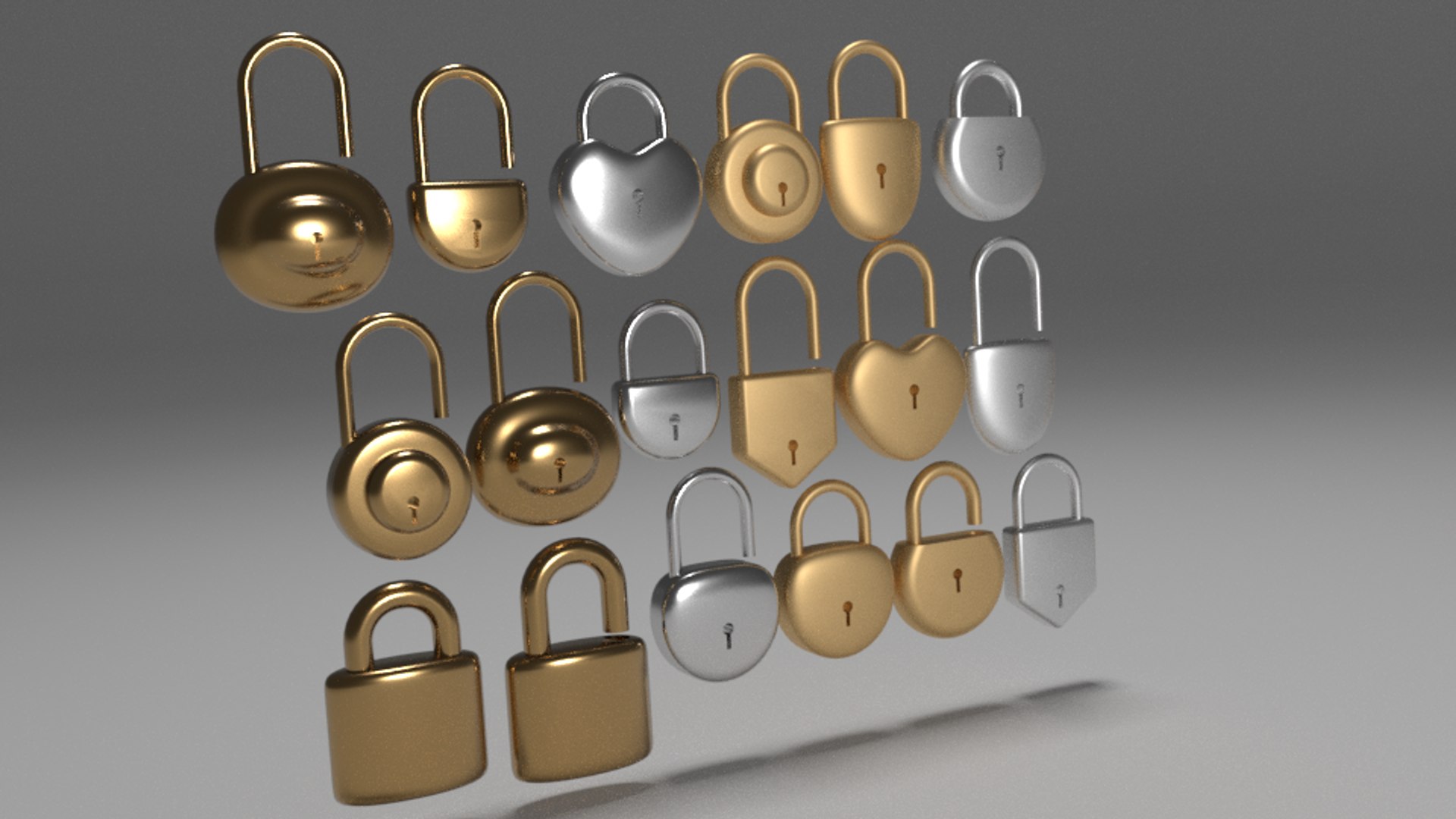 Free 3D Padlock Collection model - TurboSquid 1742975
