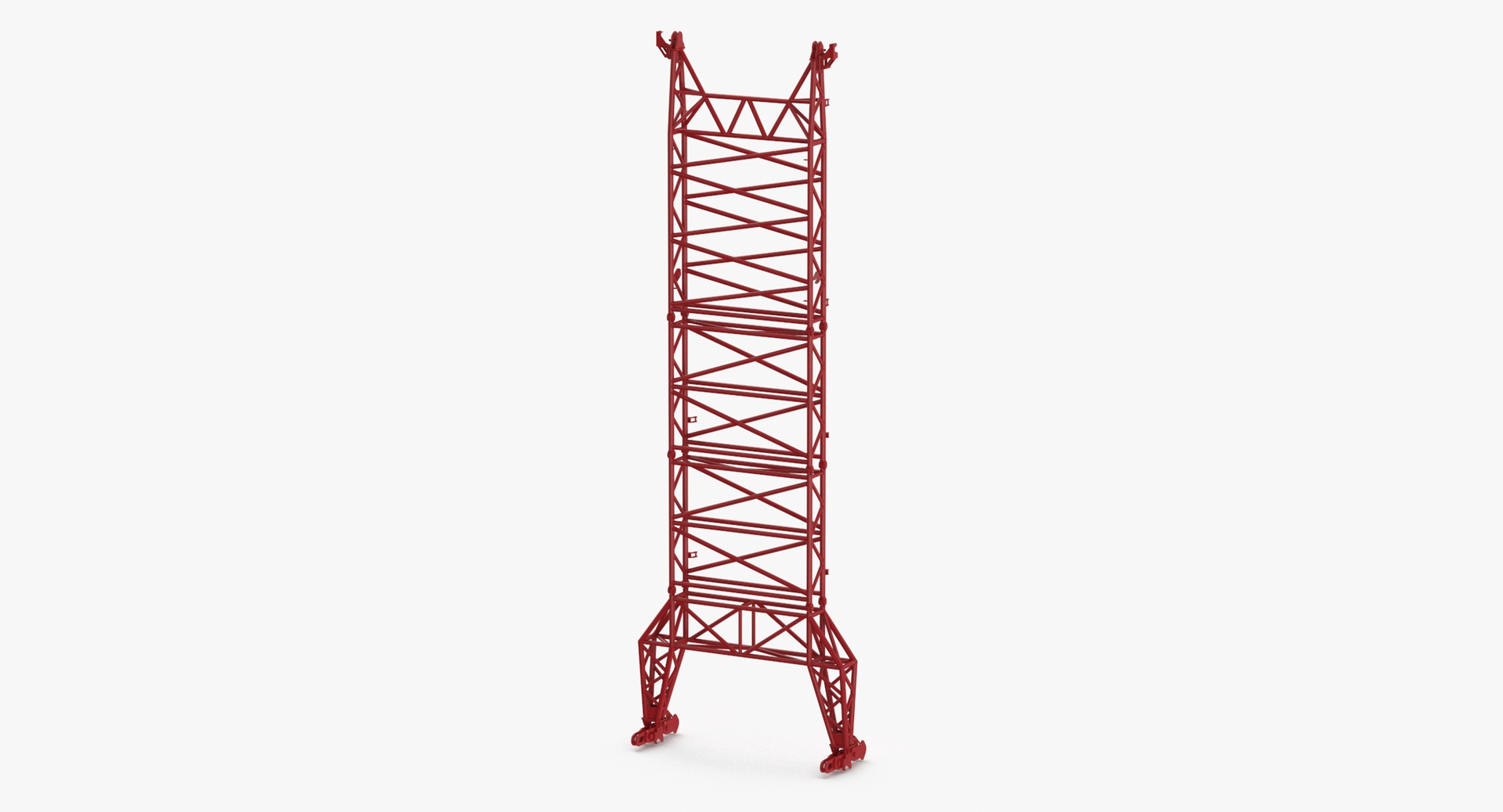 Crane Guiding Frame Floating Ballast Red 3D - TurboSquid 2104714