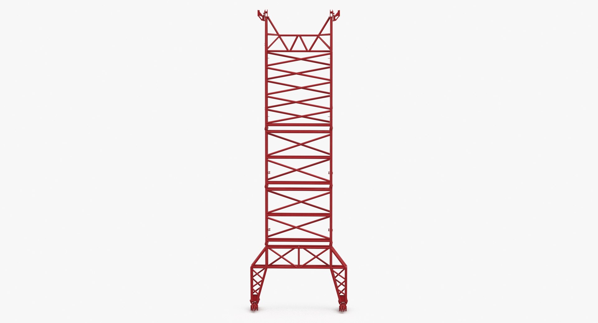 Crane Guiding Frame Floating Ballast Red 3D - TurboSquid 2104714