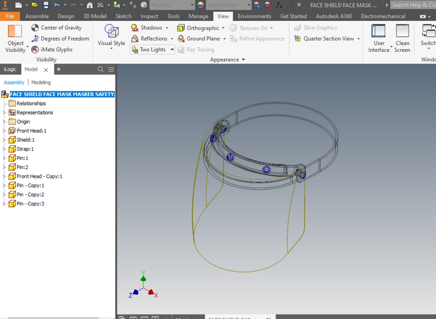 3D FACE SHIELD MASK SAFETY model - TurboSquid 1837256