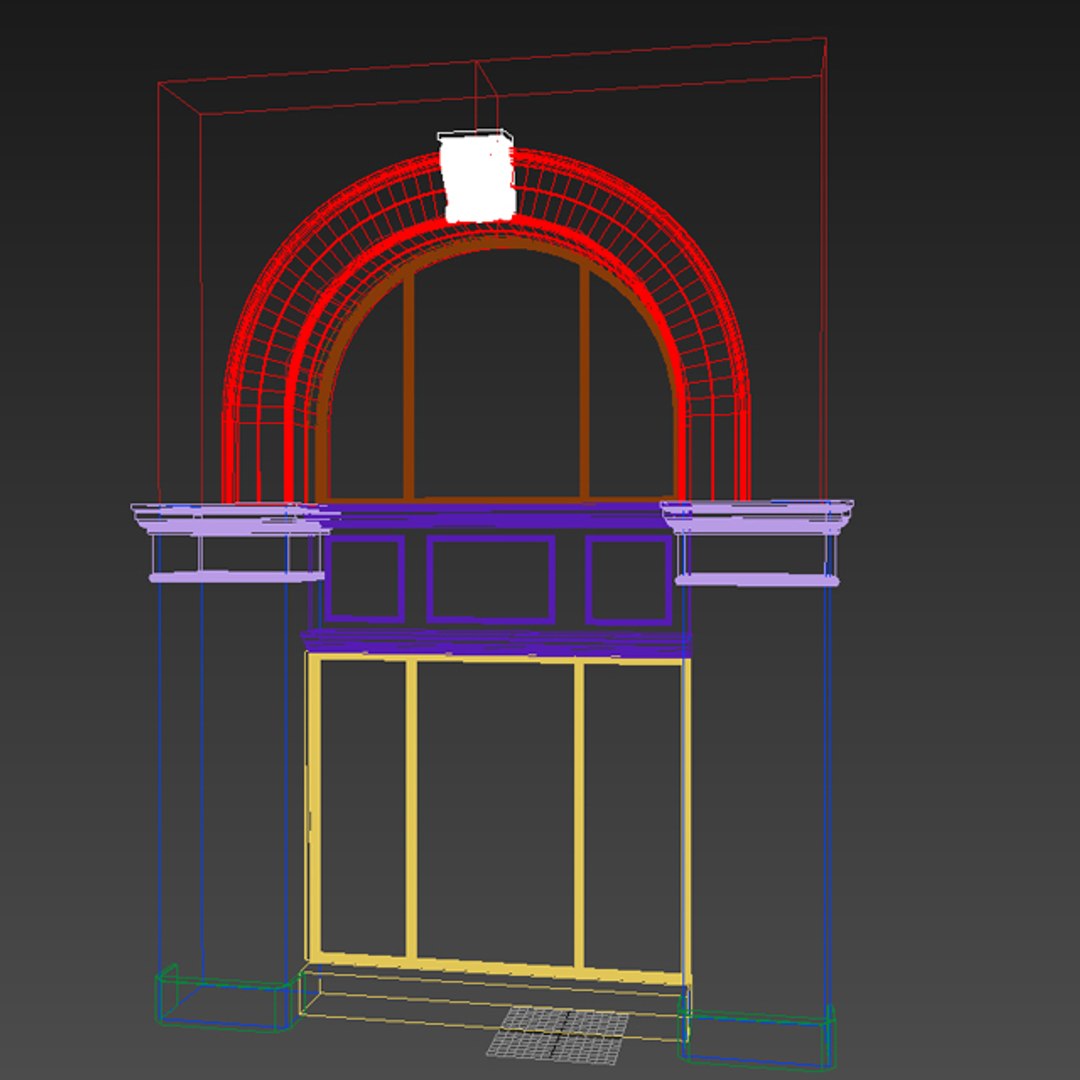 3d Model Architecture Classic Window