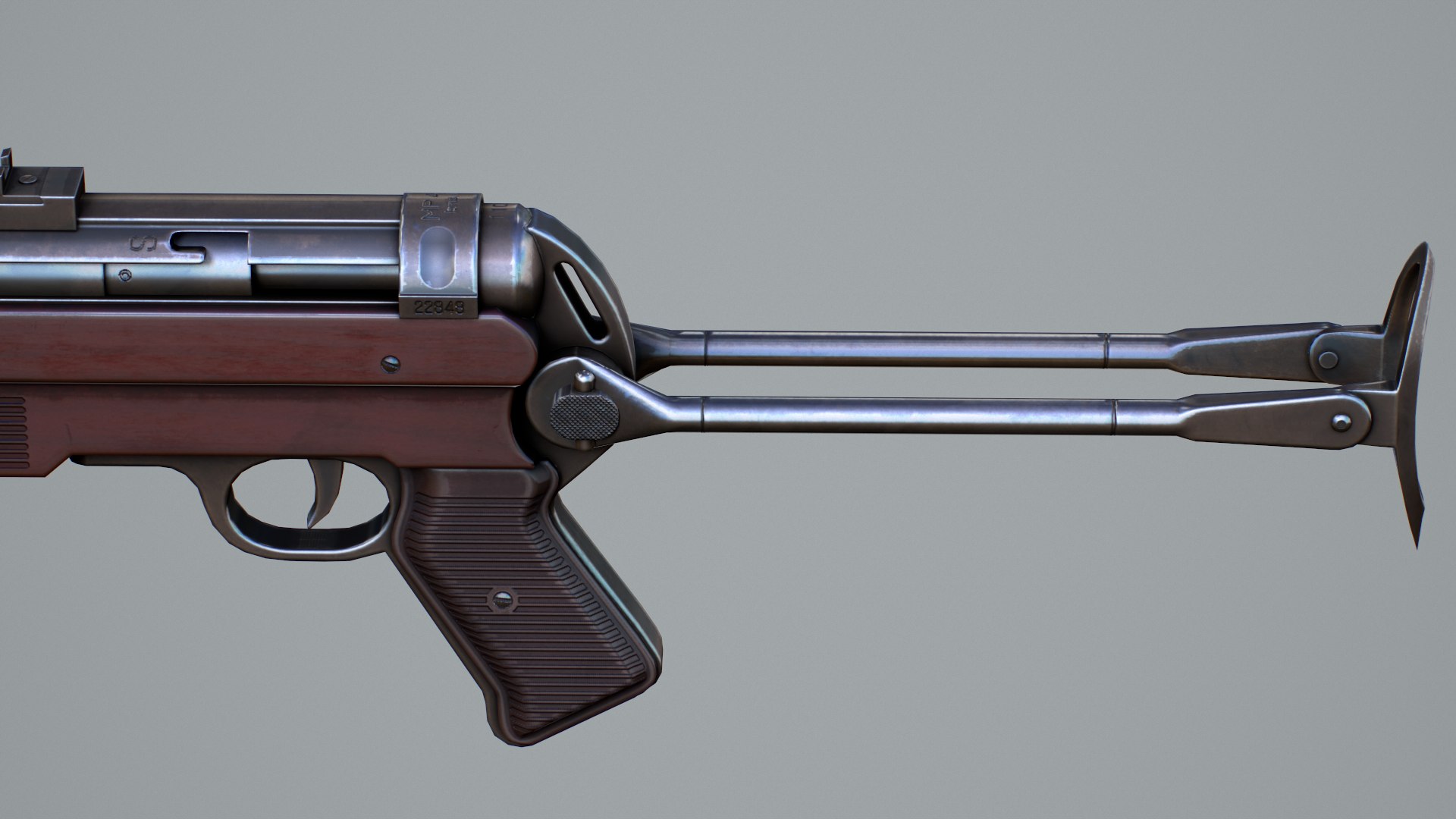3D Model Mp-40 SMG - LowPoly Mobile Ready - TurboSquid 1976254