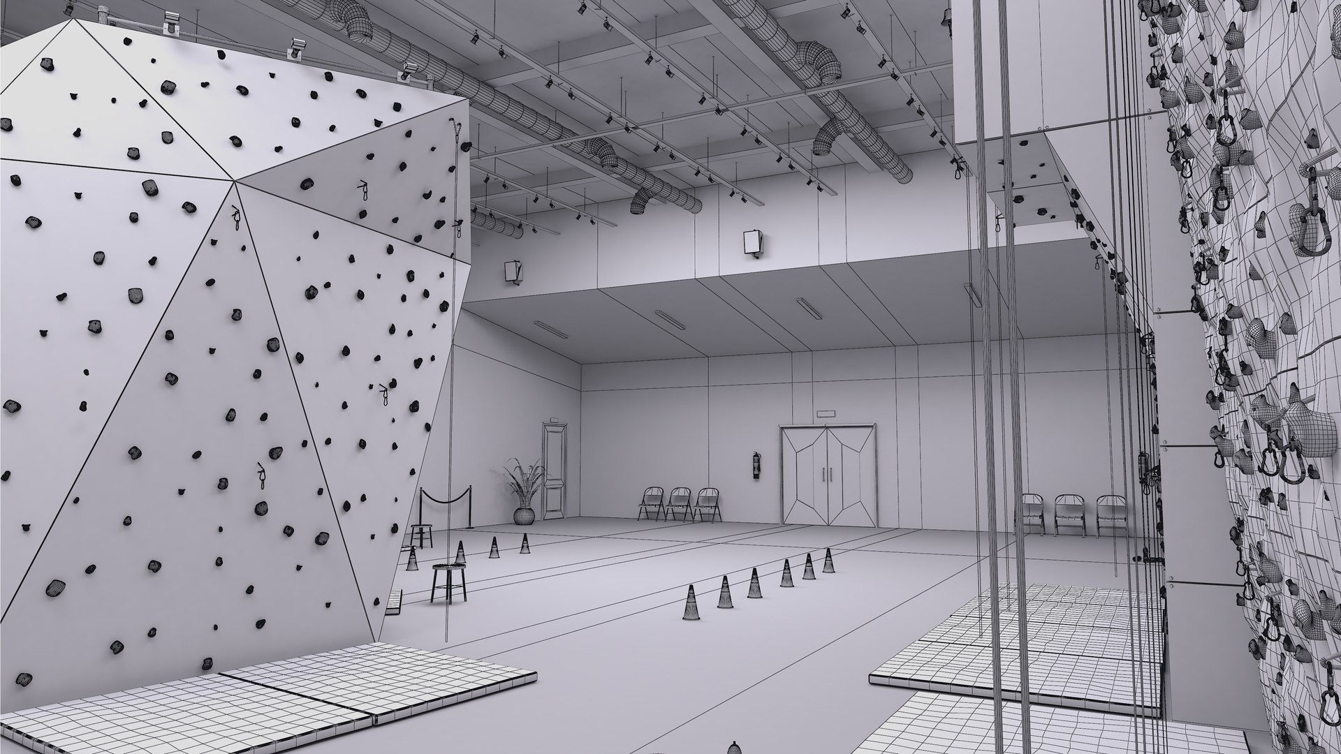 Indoor Climbing Wall 3D Model - TurboSquid 1821303