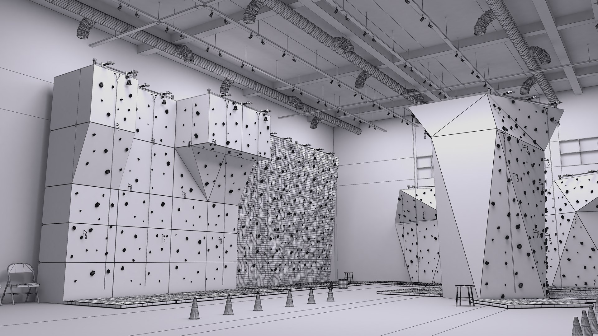 Indoor Climbing Wall 3D Model - TurboSquid 1821303