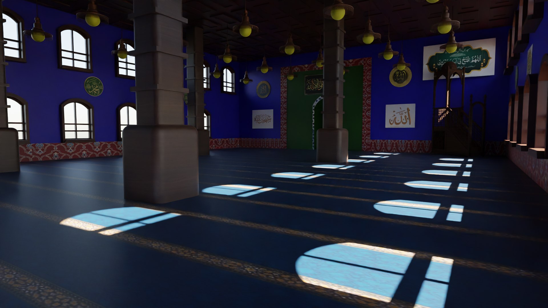 3D Model Mosque Interior - TurboSquid 2160998