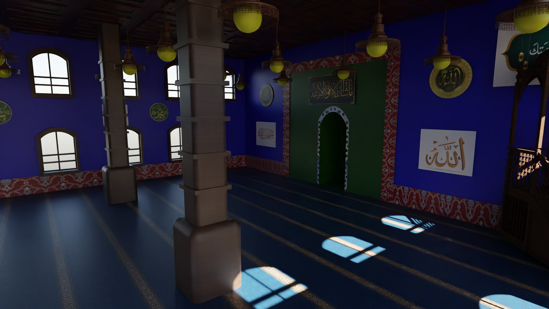 3D Model Mosque Interior - TurboSquid 2160998