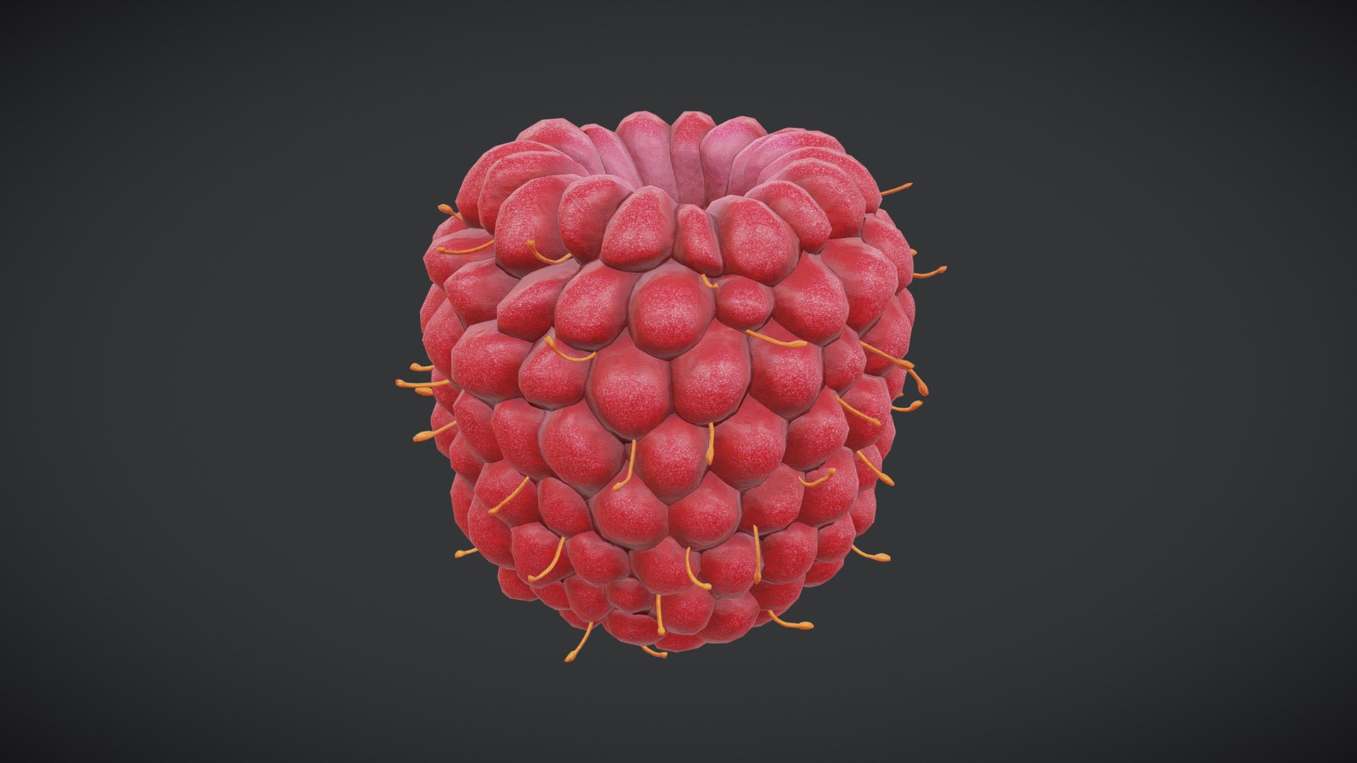 3D Fruit Raspberry Low Poly Model - TurboSquid 2371600