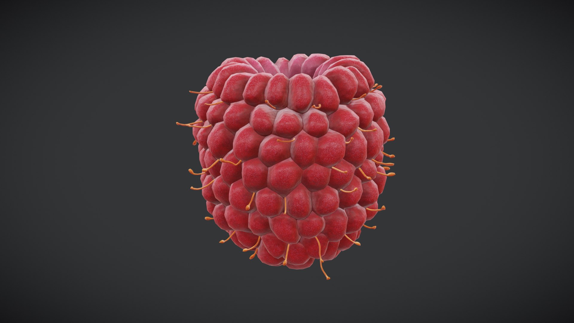 3D Fruit Raspberry Low Poly Model - TurboSquid 2371600