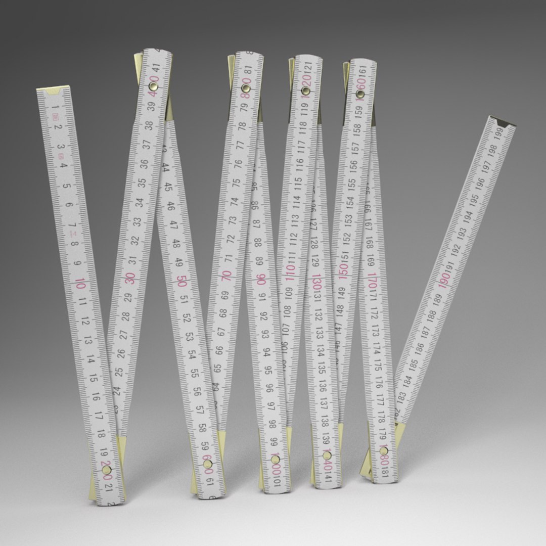 3d Meter Zollstock Model