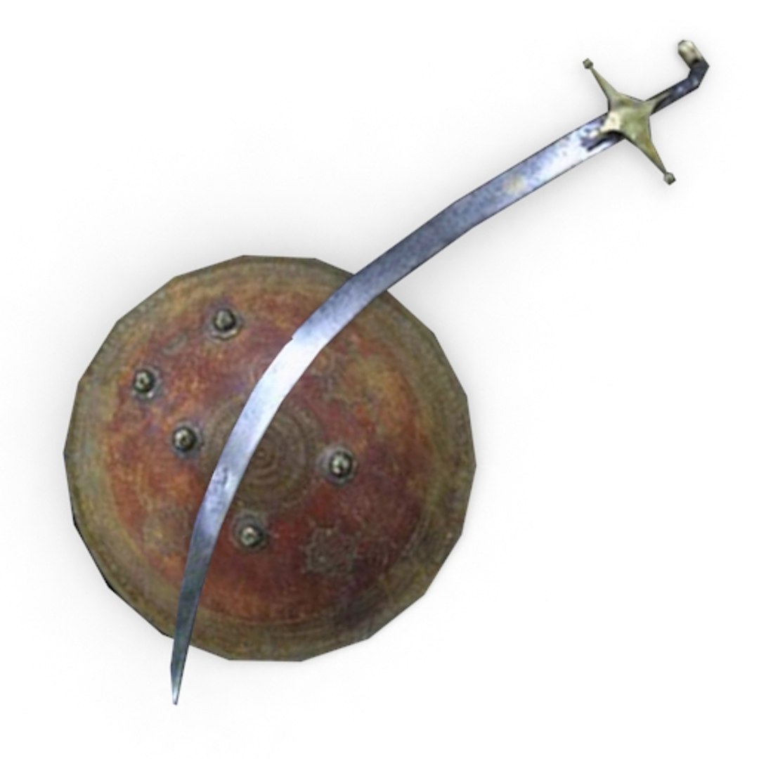 3D model arabian sword shield - TurboSquid 1443110