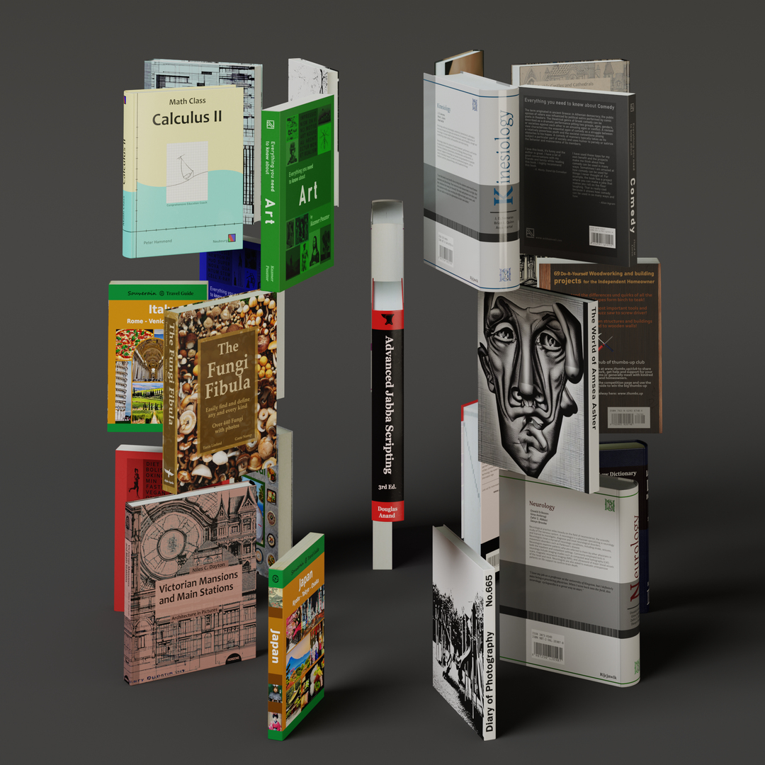 3D 25 Books - TurboSquid 2003301