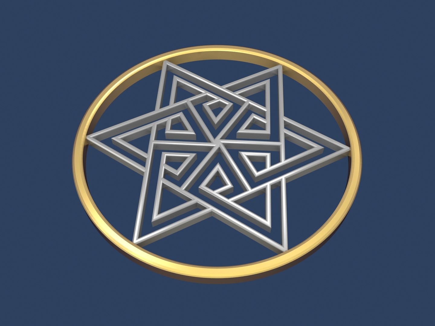Star David Circle 3D Model - TurboSquid 1429617