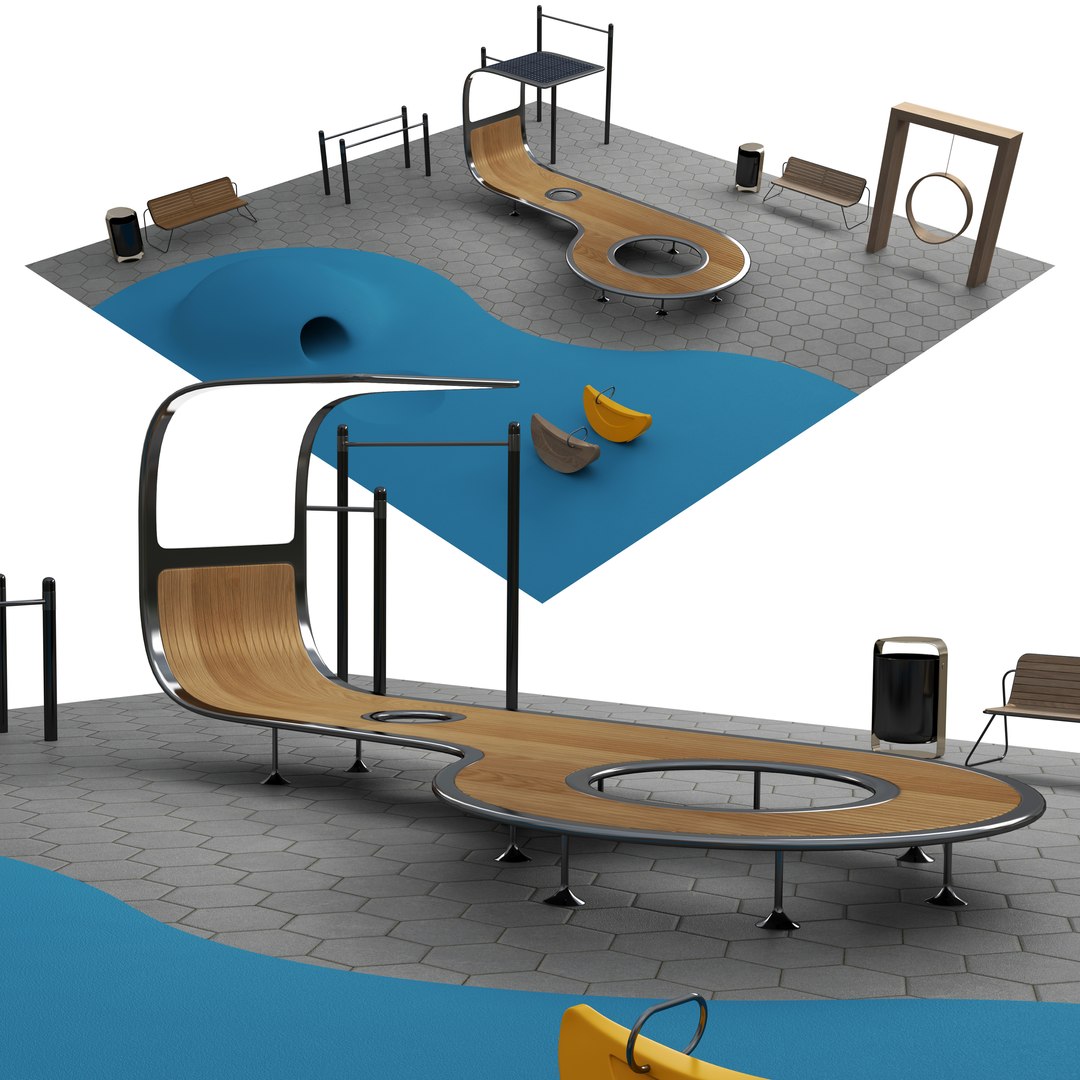 3D Outdoor Playground - TurboSquid 1971774