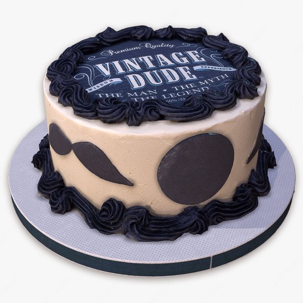 Vintage Dude Cake 3D model - TurboSquid 2003254