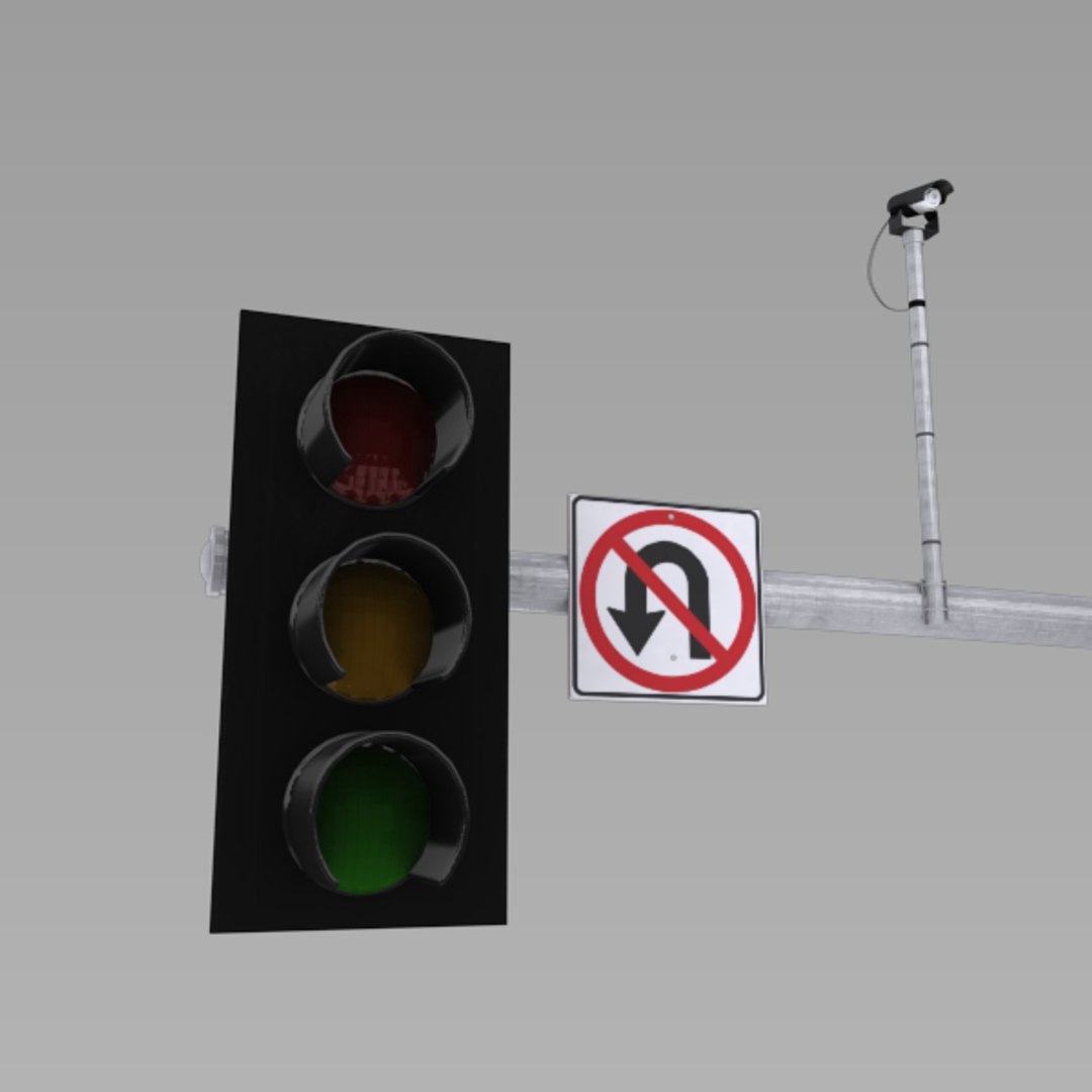 Traffic Control Signal 3d Max