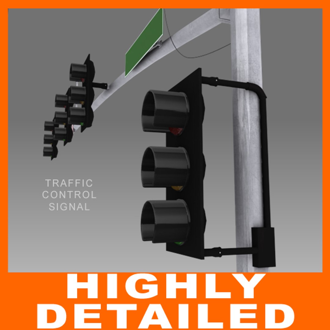 traffic control signal 3d max