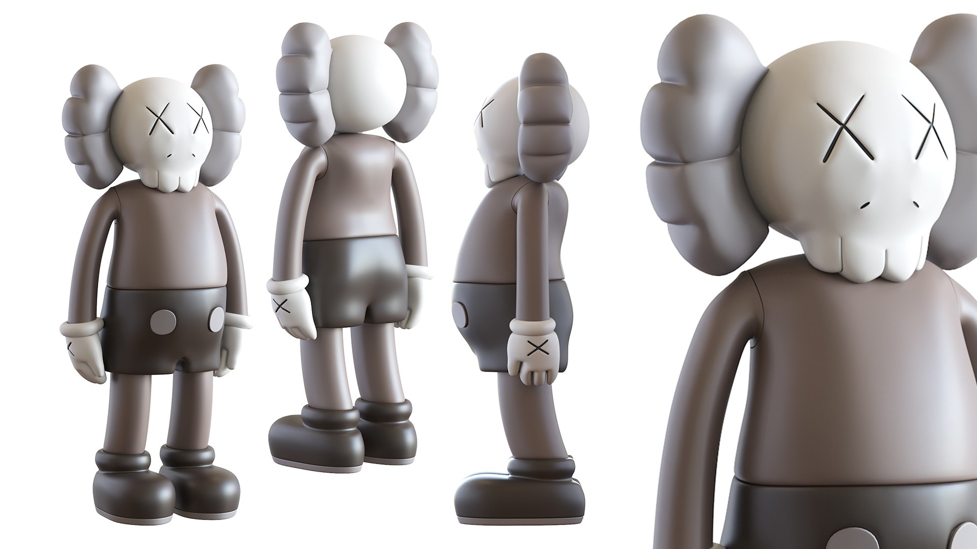3D model Kaws Four Foot Companion Brown2013 - TurboSquid 1891006