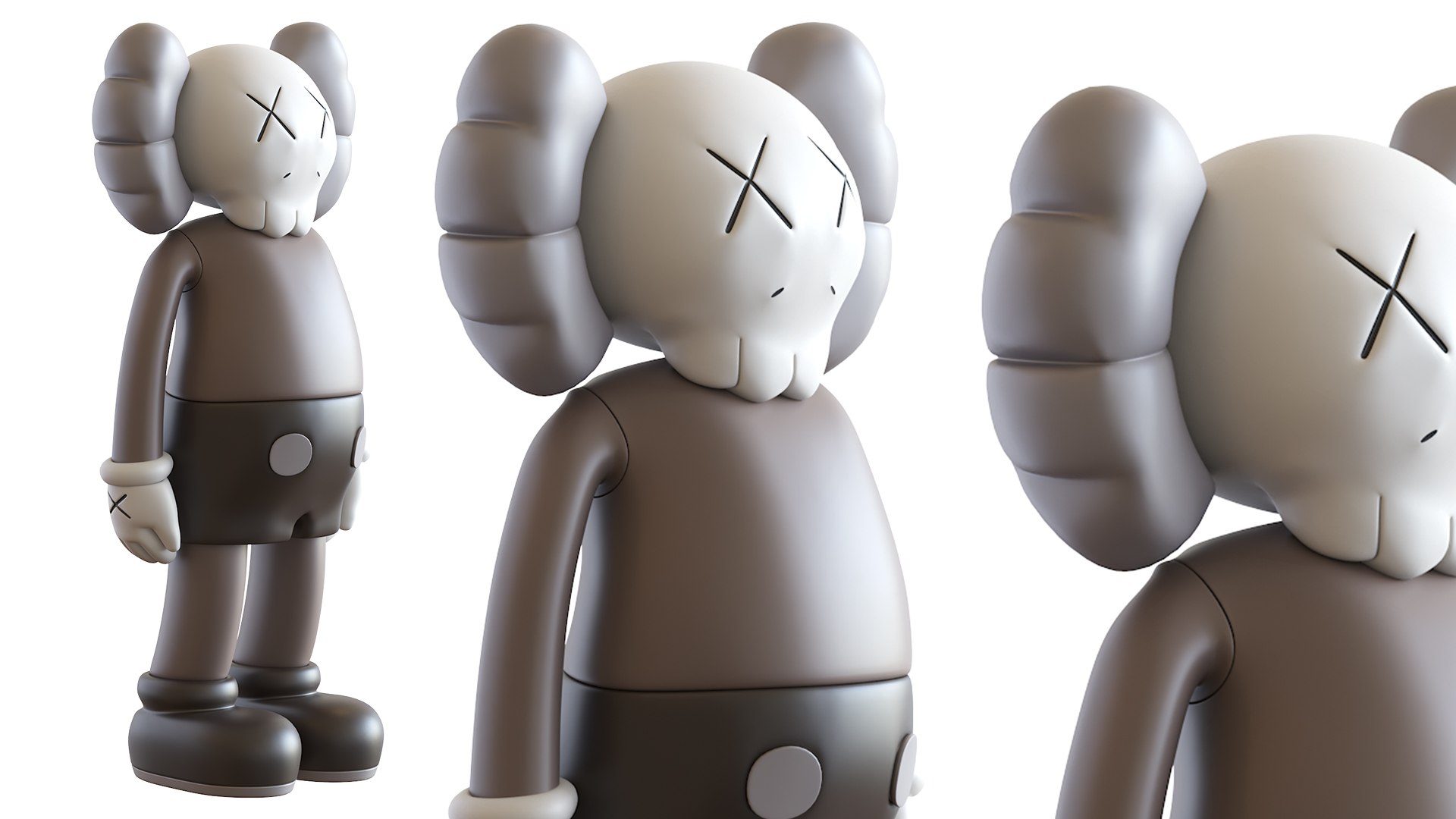 3D model Kaws Four Foot Companion Brown2013 - TurboSquid 1891006