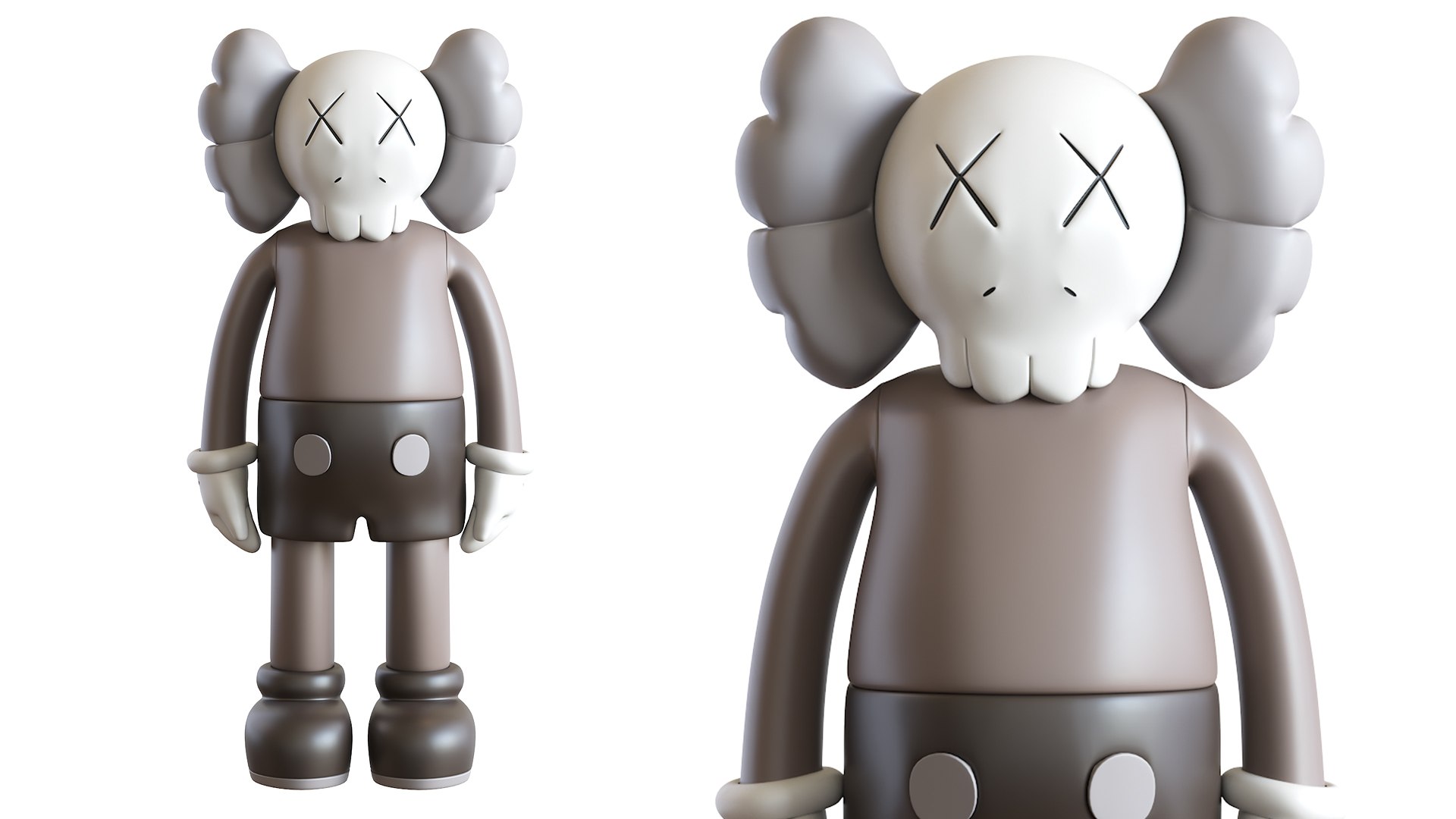 3D model Kaws Four Foot Companion Brown2013 - TurboSquid 1891006