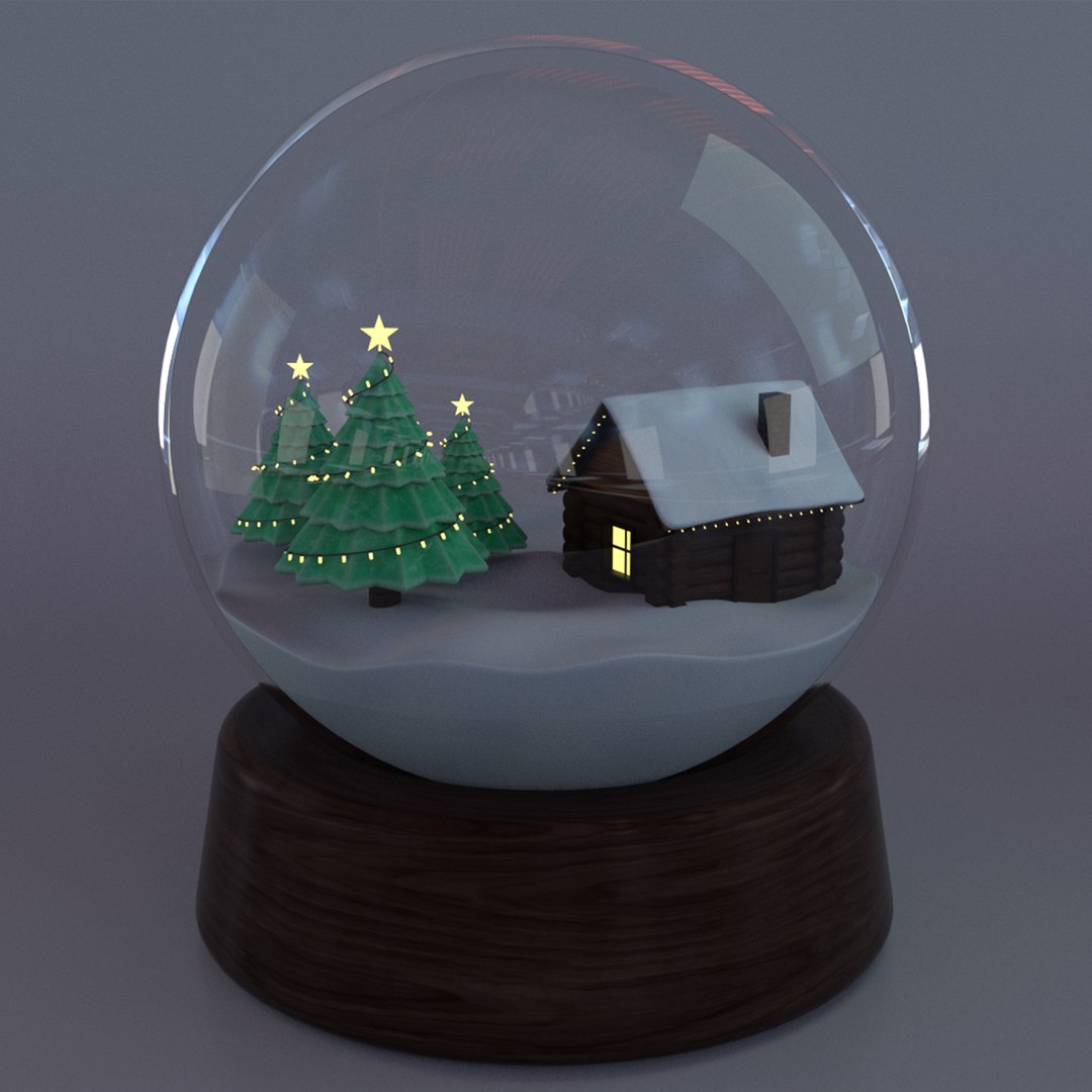 3D Snow Globe - TurboSquid 1813031