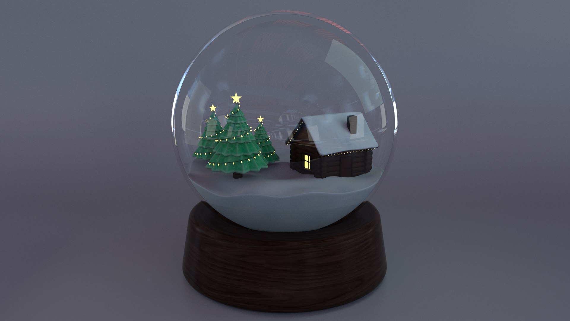 3D Snow Globe - TurboSquid 1813031