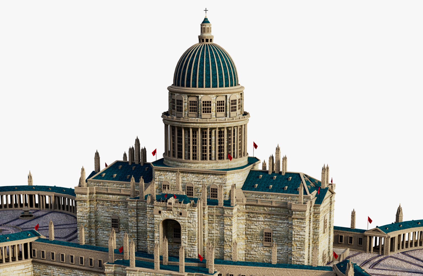 3D Fantasy Dome Castle - TurboSquid 2231724