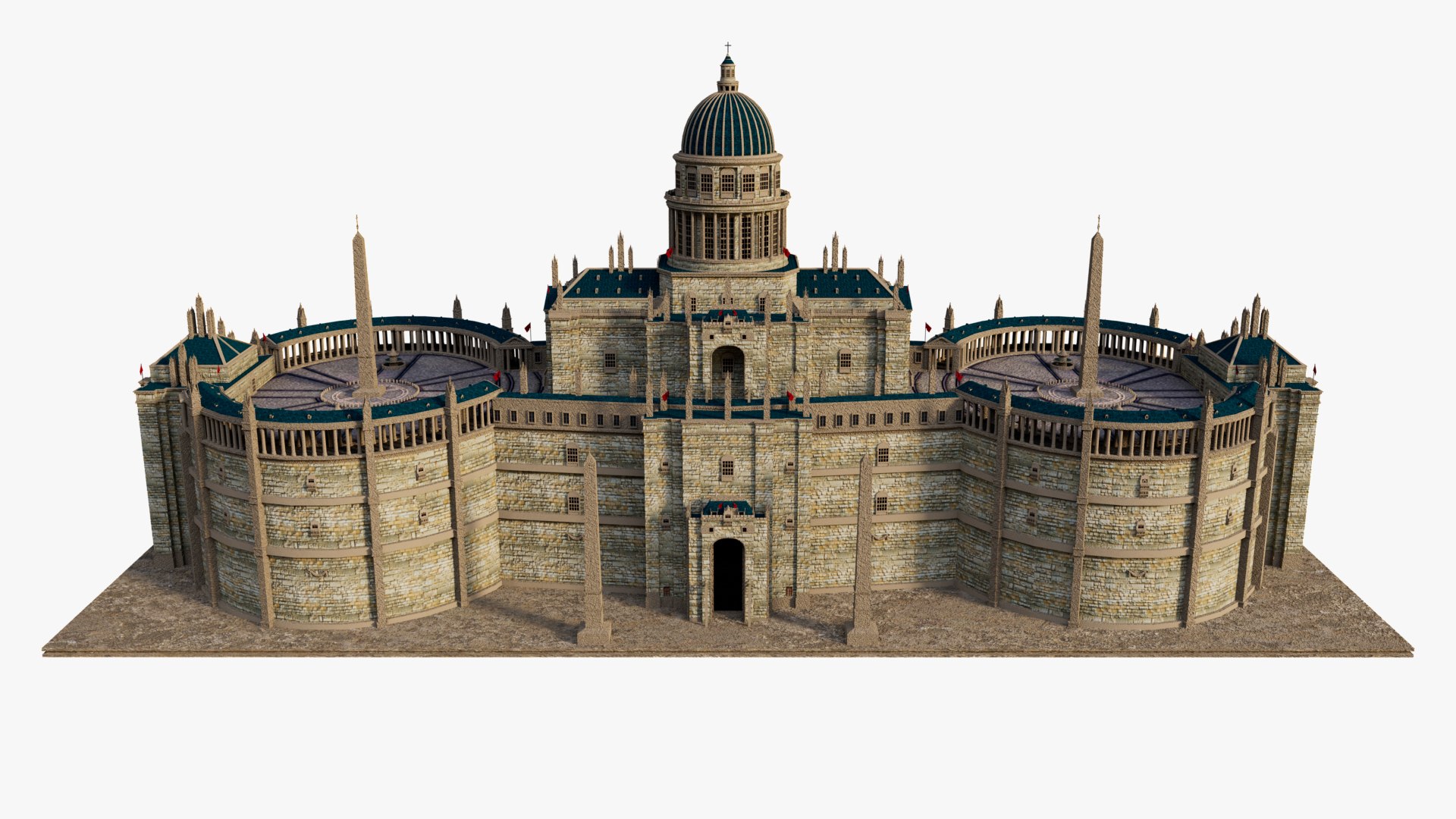 3D Fantasy Dome Castle - TurboSquid 2231724
