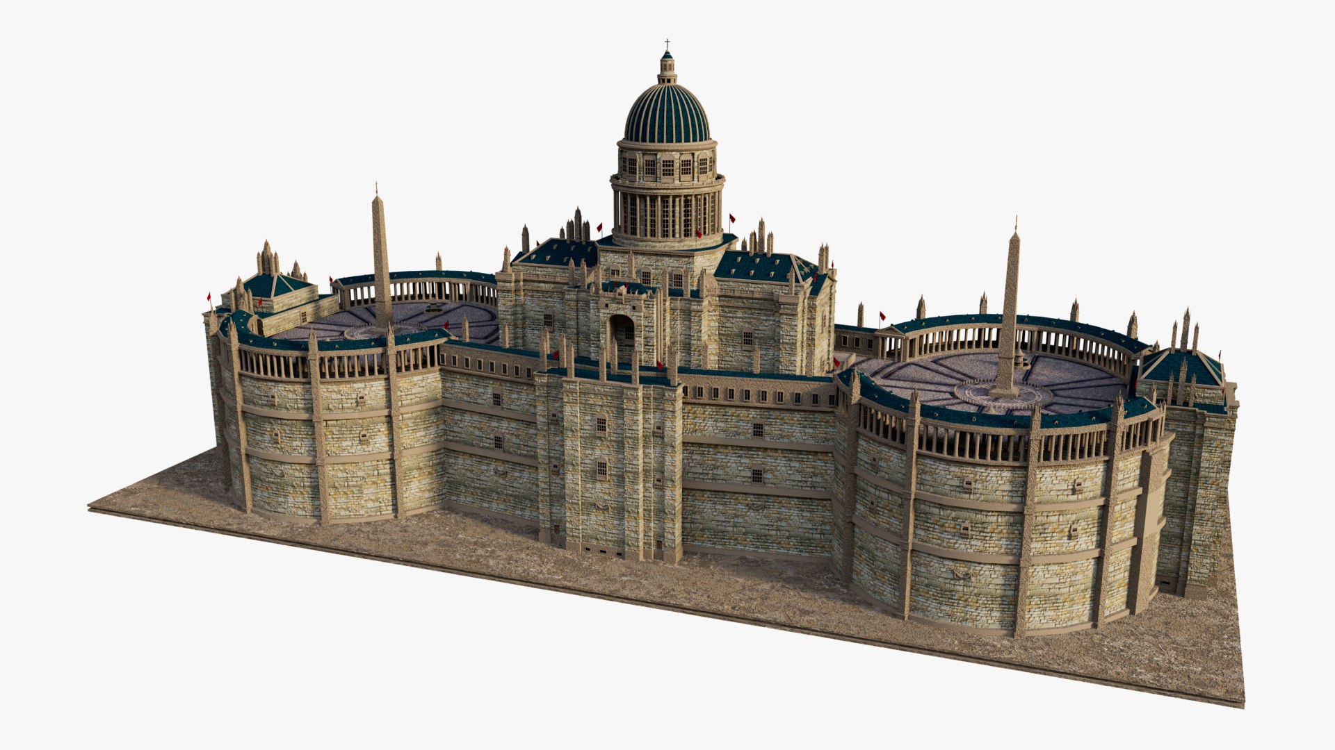 3D Fantasy Dome Castle - TurboSquid 2231724