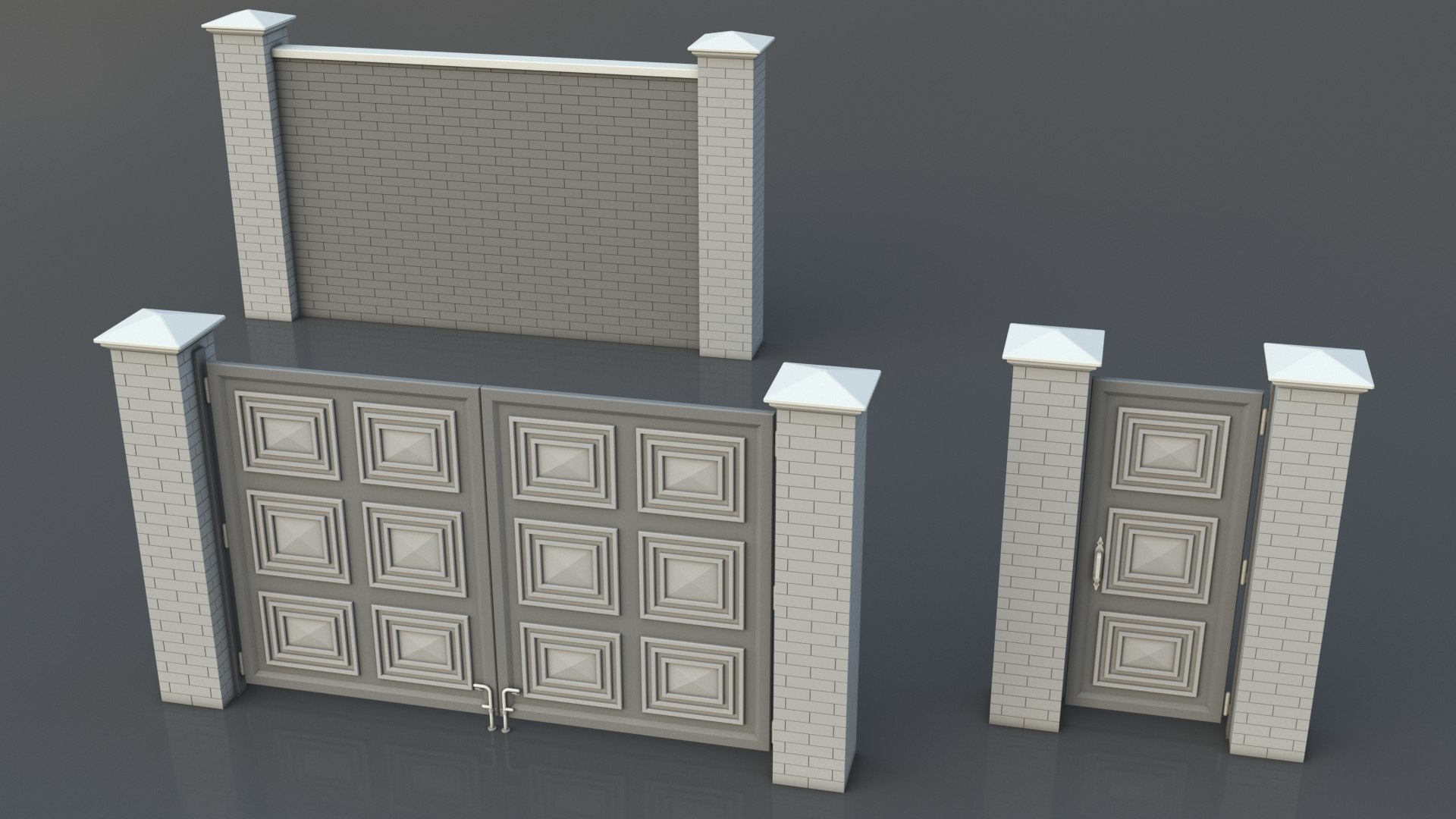 GatesFencesDoors Collection - 45 pieces 3D model - TurboSquid 2058604