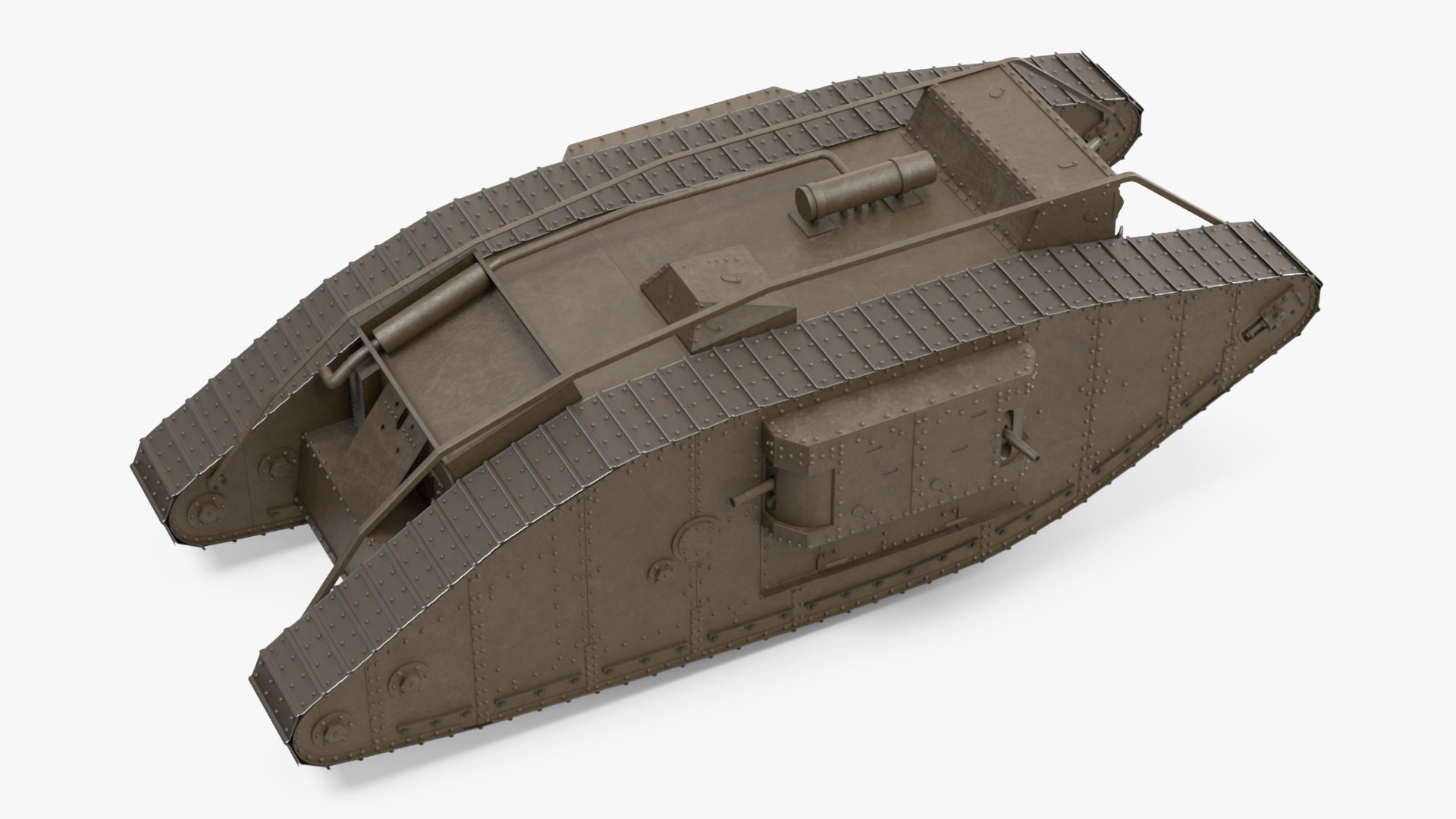 3D Tank MK 4 Female Rigged Model - TurboSquid 2247439