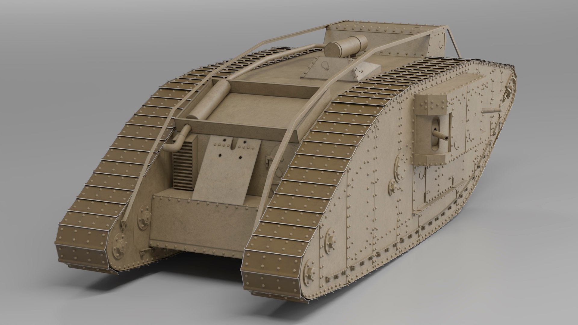 3D Tank MK 4 Female Rigged Model - TurboSquid 2247439