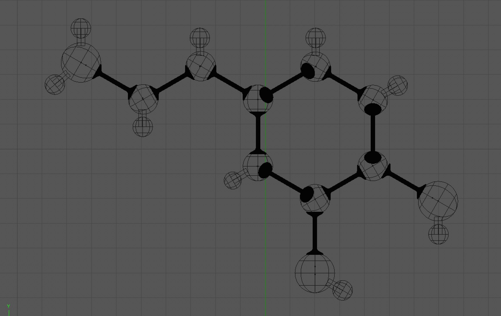 Molecule Dopamine 3d 3ds