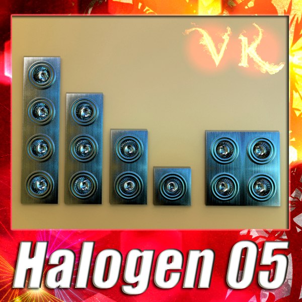 3d model halogen lamp 05