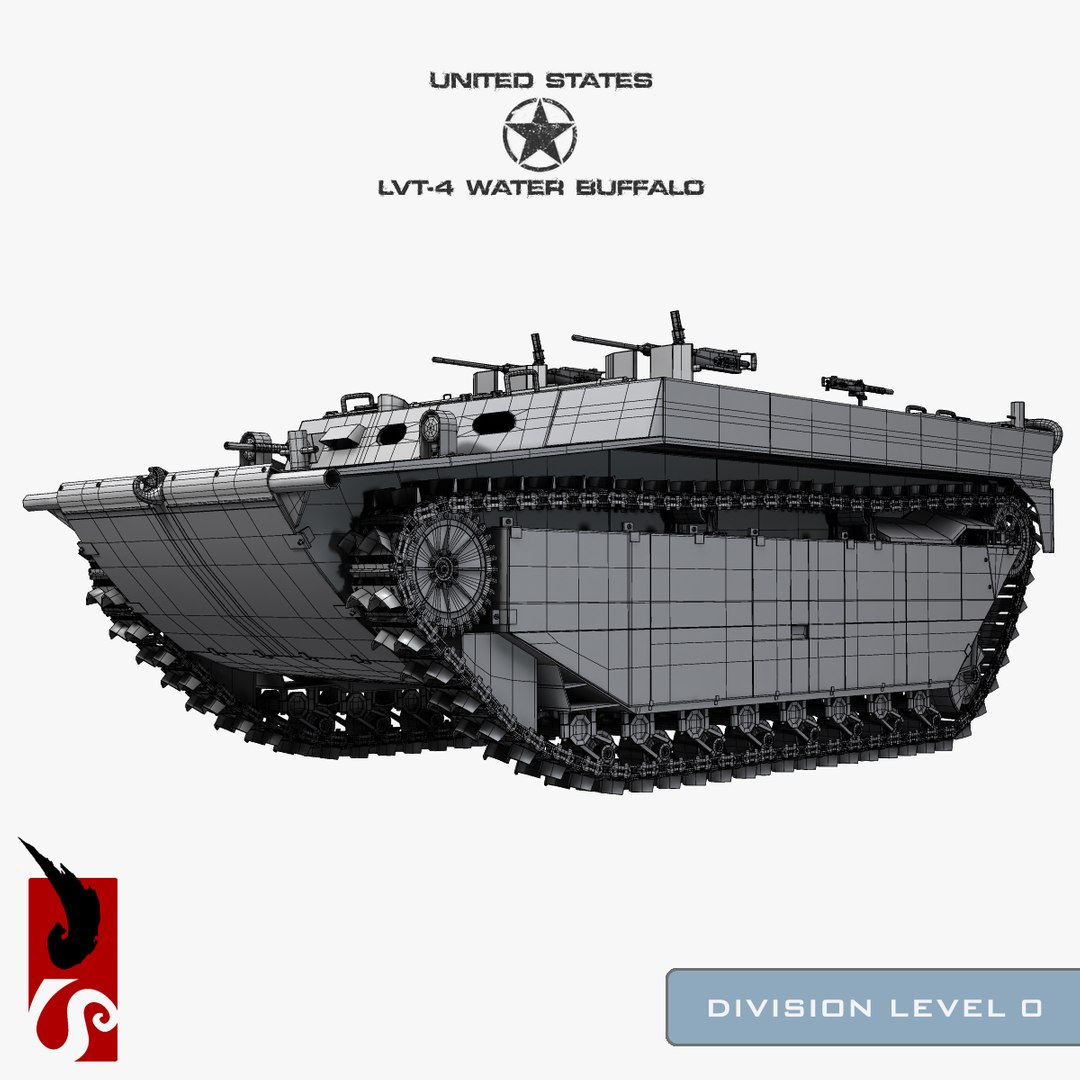 united states wwii lvt-4 3d obj